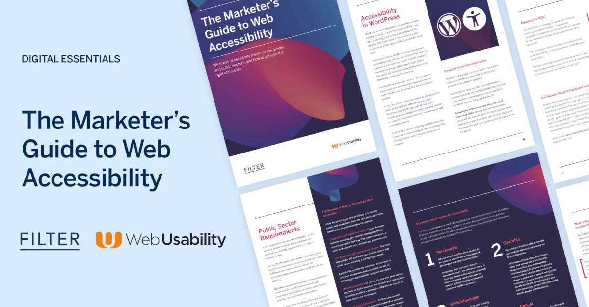 Guide to Web Accessibility - Filter